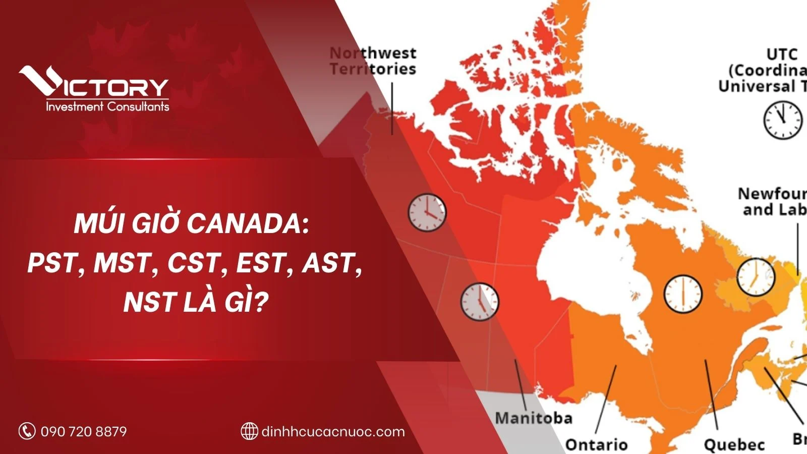 Múi giờ Canada: PST, MST, CST, EST, AST, NST là gì?